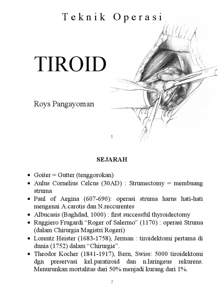 Teknik Operasi Tiroid 2 | PDF | Sains & Matematika