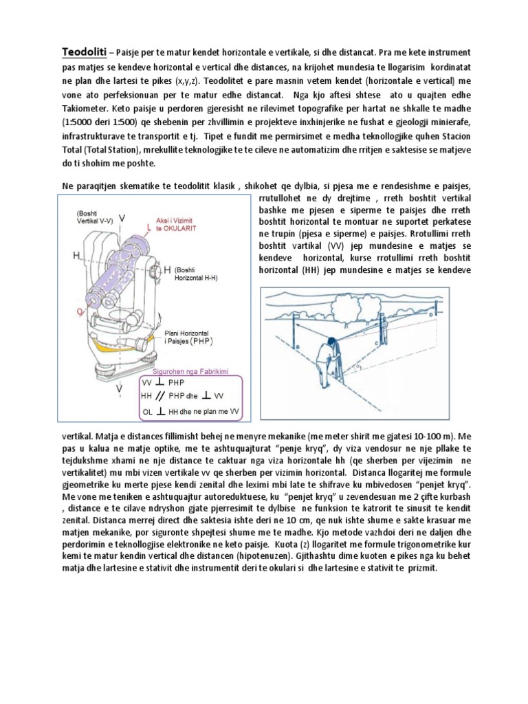 Instrumentat Per Matje Gjeodezike | PDF