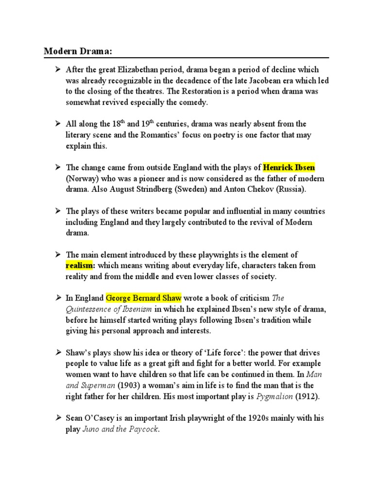 Modern Drama:: Realism: Which Means Writing About Everyday Life ...