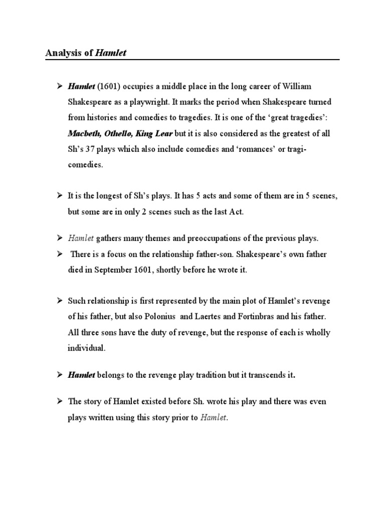 Critical Analysis of Hamlet's Themes | PDF | Hamlet | William Shakespeare