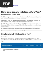 Emotional Intelligence Self-Assessment Tool | PDF | Goal | Emotions