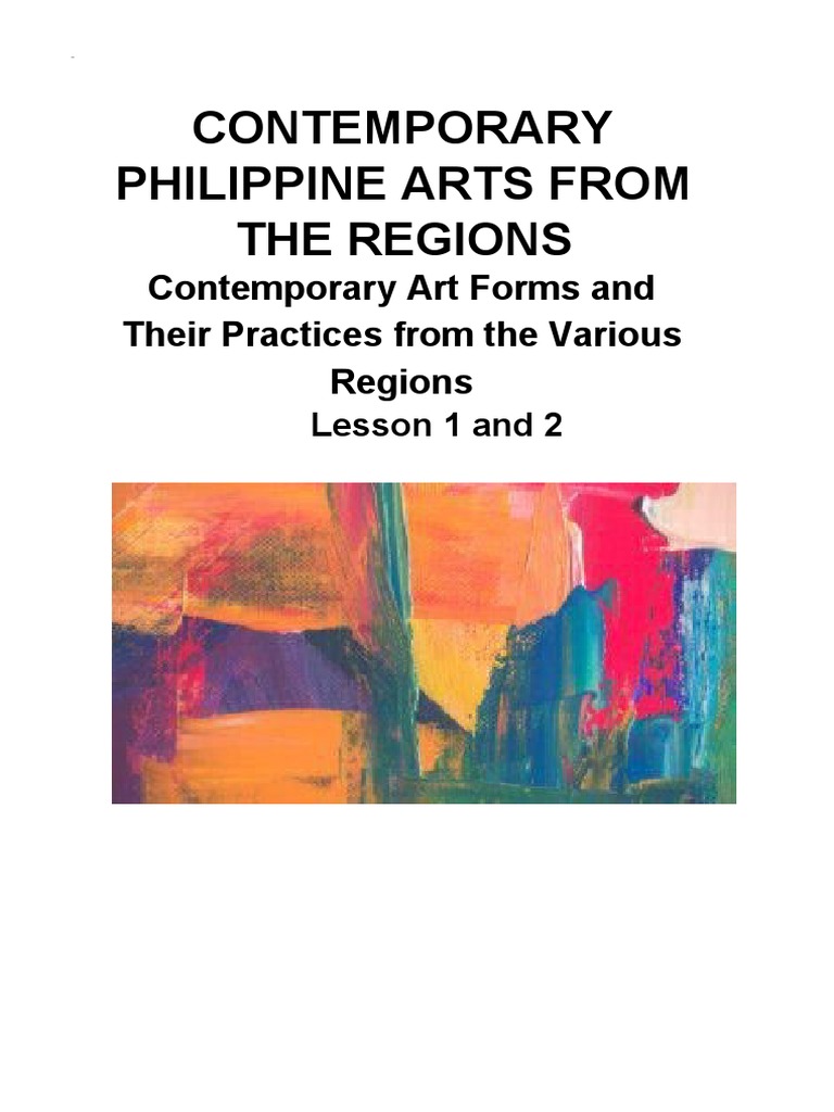 Contemporary Arts in Philippine Regions | PDF | Sculpture | Paintings