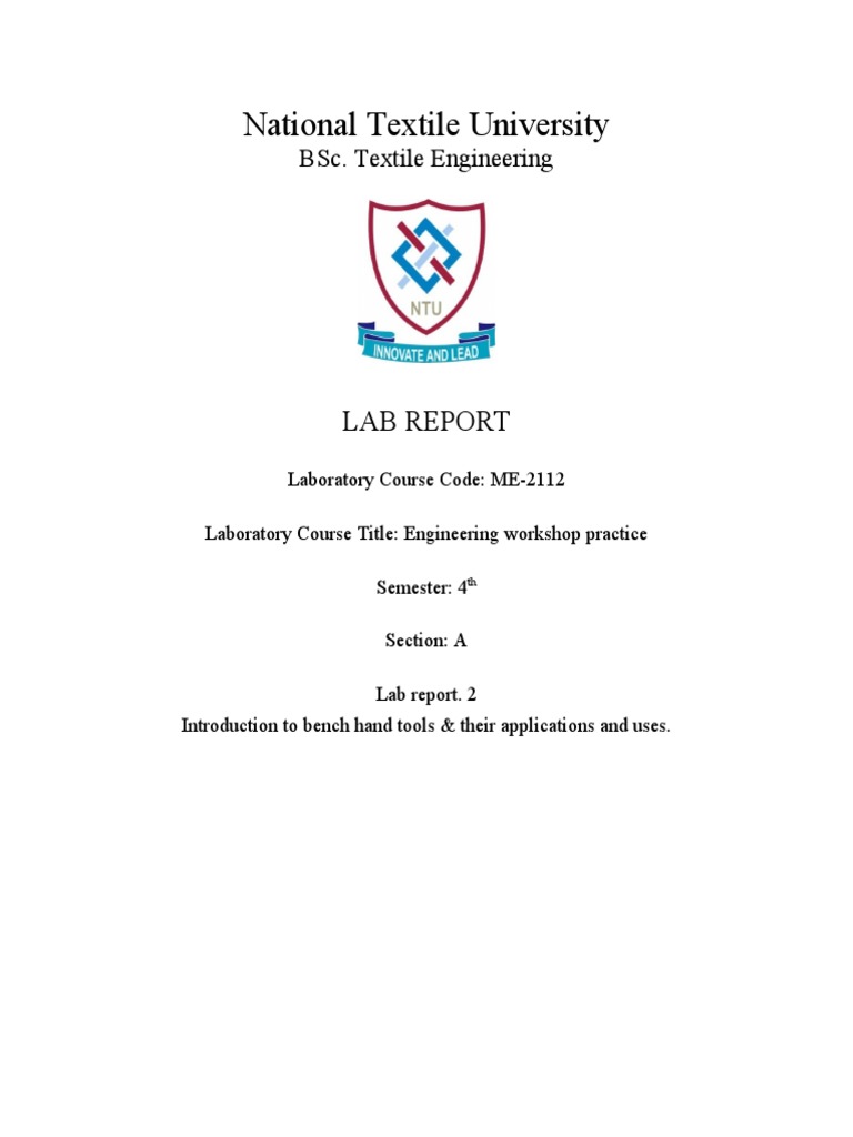 Lab Report ME2 | PDF | Crafts | Industrial Processes