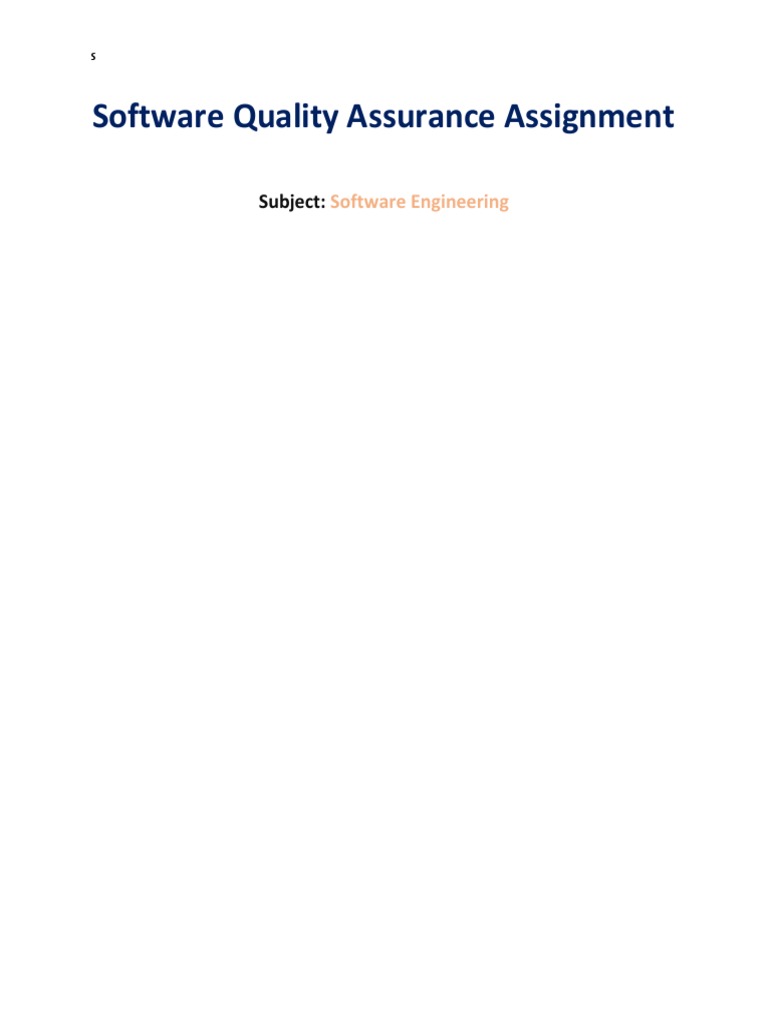 Software Quality Assurance Assignment | PDF | Selenium (Software ...