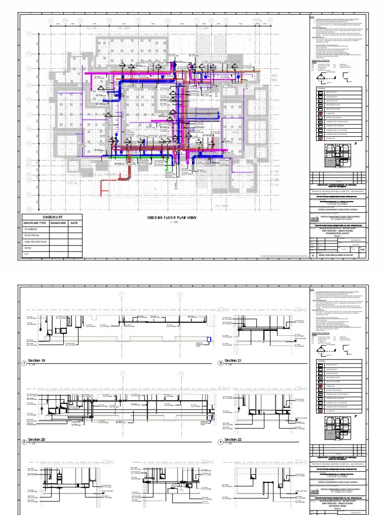 Checklist: Second Floor Plan View | PDF | Duct (Flow) | Architectural ...