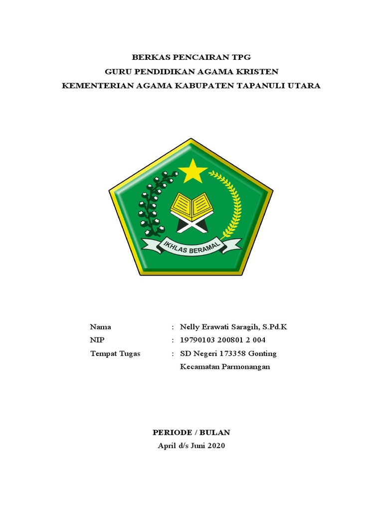 Sampul Berkas Pencairan TPG Nelly Saragih | PDF | Kesehatan Holistik