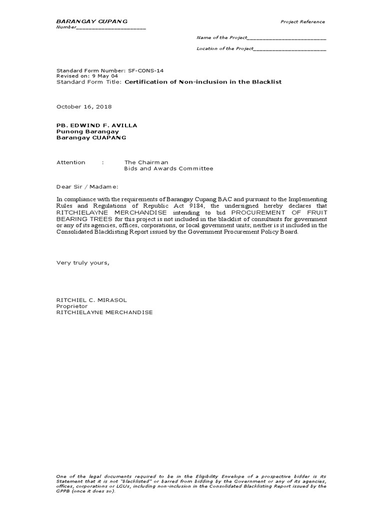 BLACK LISTED Cupang FRUIT BEARING TREES | PDF