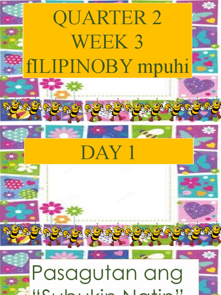 Quarter 2 Week 3 Filipino by Mpuhi | PDF