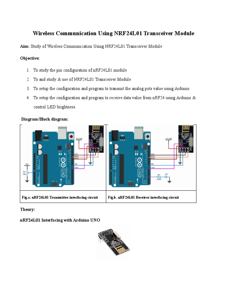 NRF24 Interfacing | PDF | Wireless | Transmitter