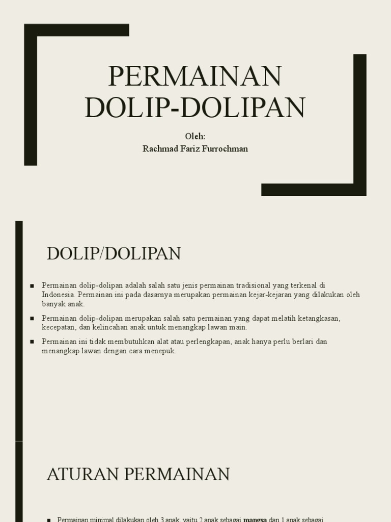 Permainan Dolip-Dolipan | PDF