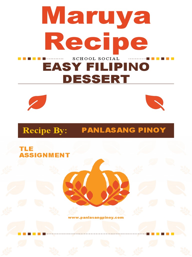 Easy Filipino Dessert: Recipe by | PDF