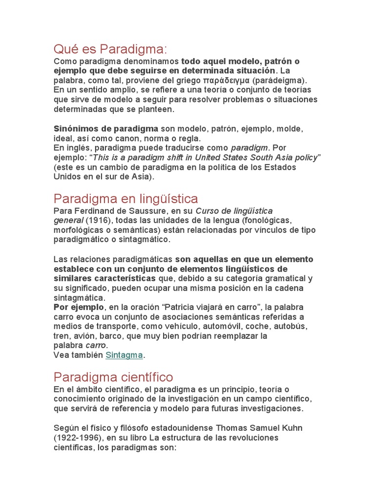 Qué Es Paradigma | PDF | Paradigma | Complejidad
