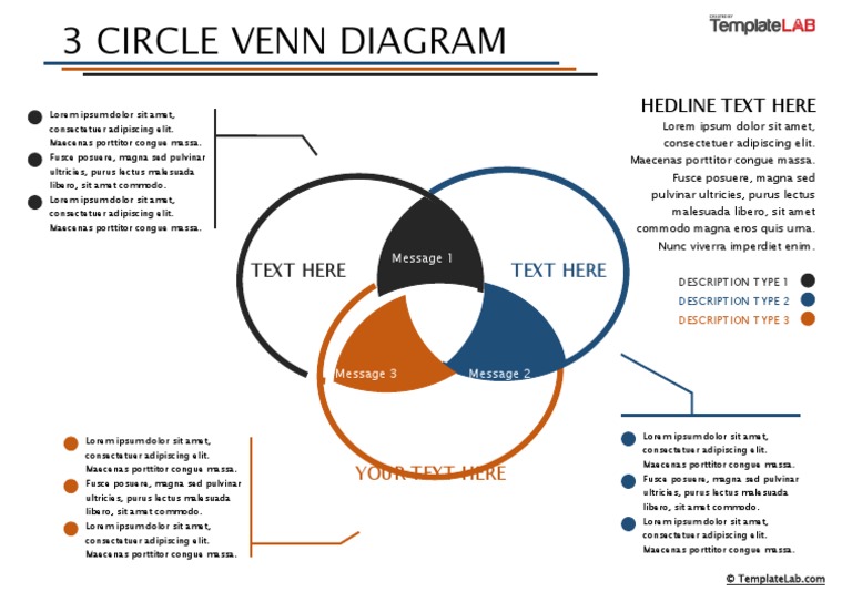 3 Circle Venn Diagram Template 02 | PDF