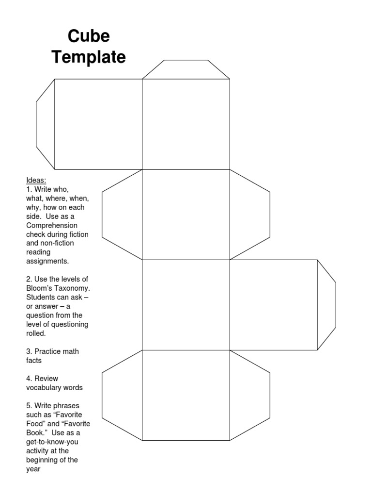 3 Inch Cube Template | PDF