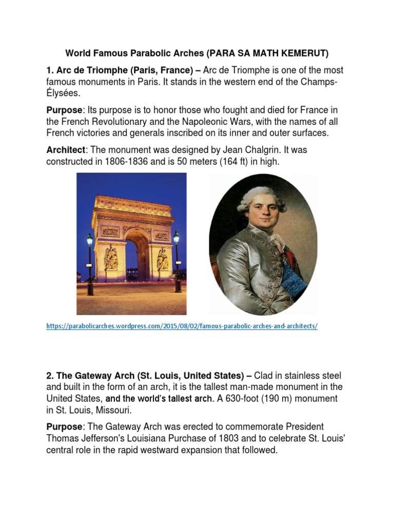 World Famous Parabolic Arches | PDF