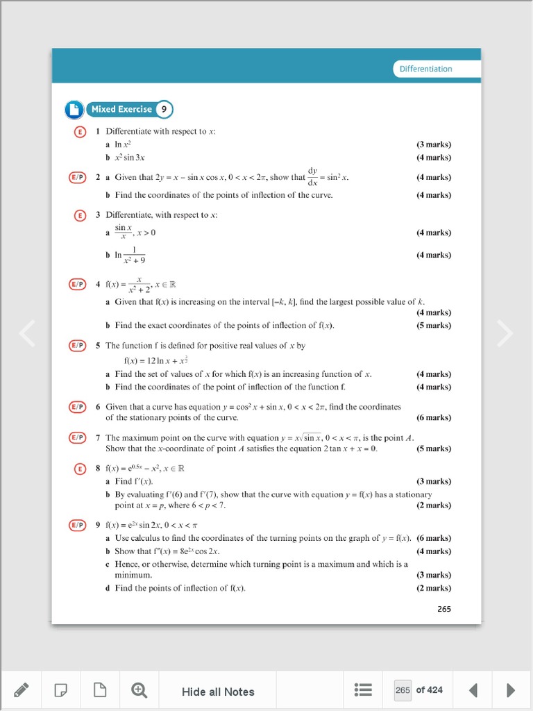 Edexcel A Level Mathematics Pure Mathematics Year 2 ActiveBook ActiveLearn | PDF