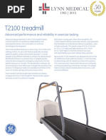 GE Treadmill T2100-ST2 Brochure | PDF | Treadmill | Electric Motor