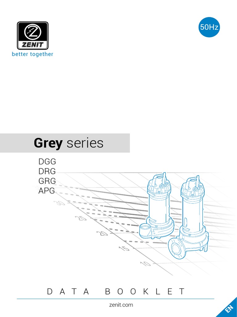 Zenit GREY Series Electric Submersible Pump Data Booklet 50hz | PDF | Electric Motor | Pump