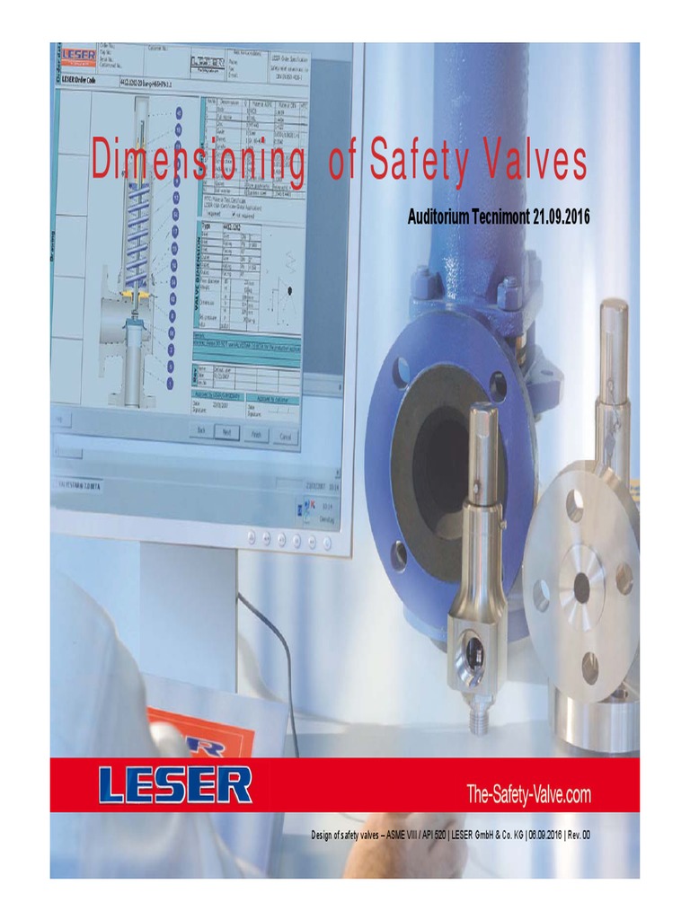 Dimensioning of Safety Valves - Rev1 | PDF | Valve | Pressure