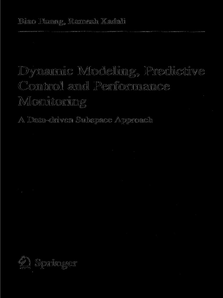 Dynamic Modeling Predictive Control And Performance Monitoring Pdf Control Theory Kalman