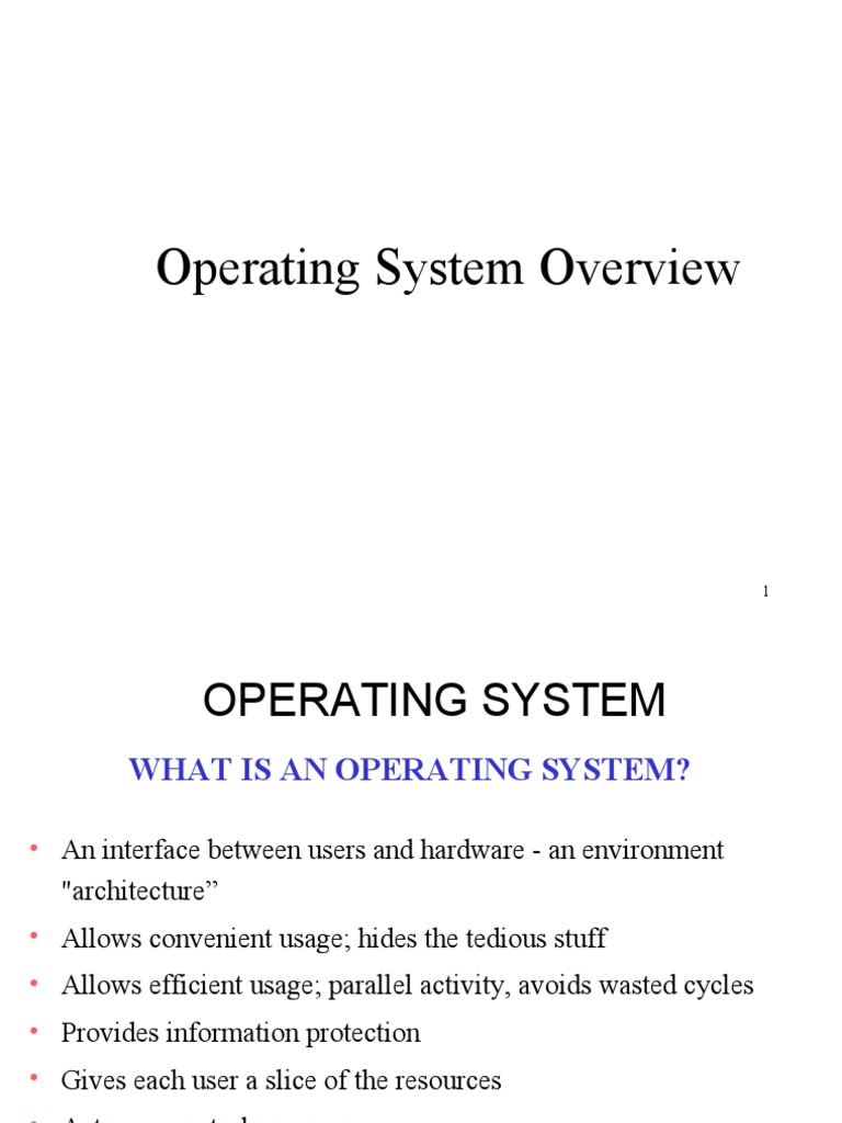 Operating System Overview | PDF | Operating System | Computer Program