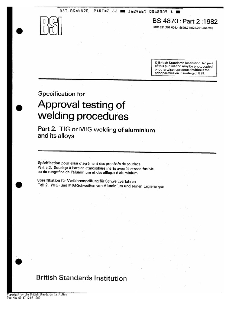 BS 4870 Part-2 1982 | PDF