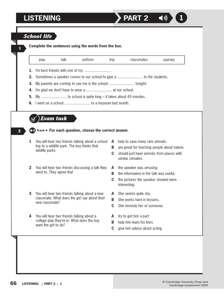 Listening Part 2 | PDF | Homework | Test (Assessment)