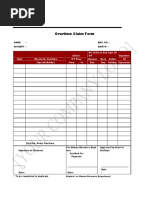 Overtime Work Hours Submission Form | PDF
