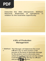 4 M's OF PRODUCTION | PDF