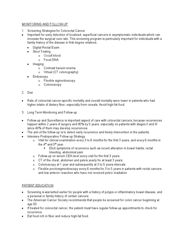 Monitoring and Education | PDF | Colorectal Cancer | Colonoscopy