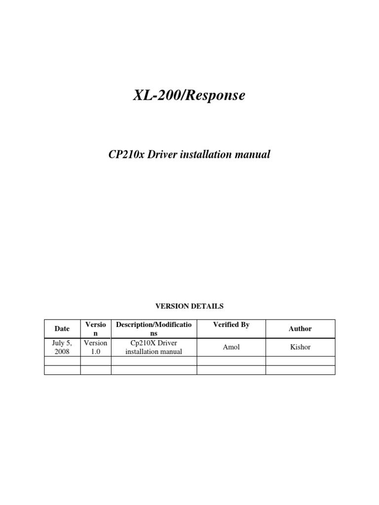 CP210x Driver Installation Manual | PDF