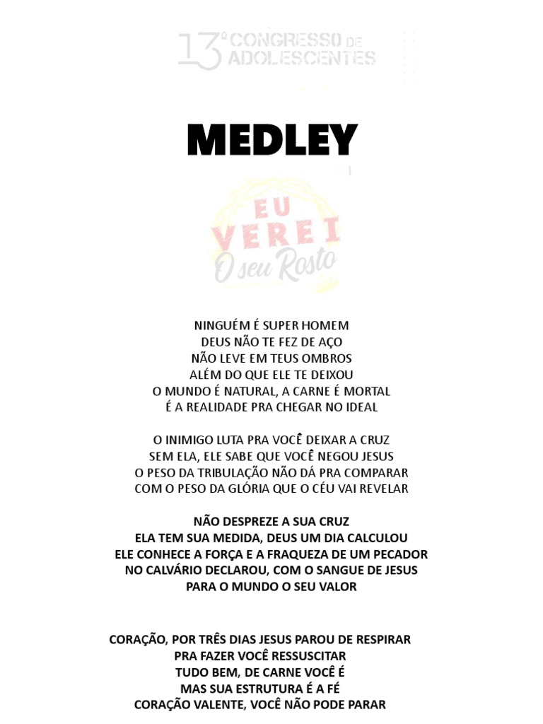 Medley Letra Guia | Descargar gratis PDF | Religião e crença