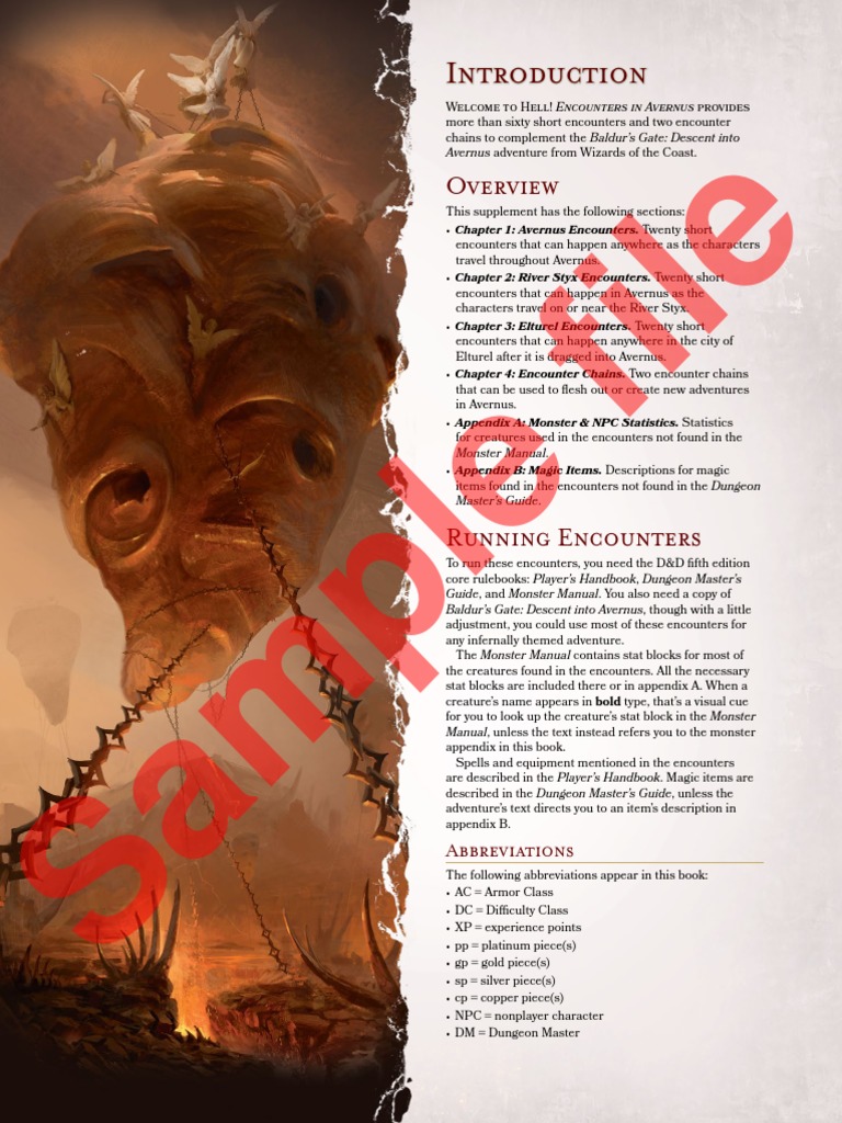 Descent Into Avernus Supplement | PDF | Leisure | Nature