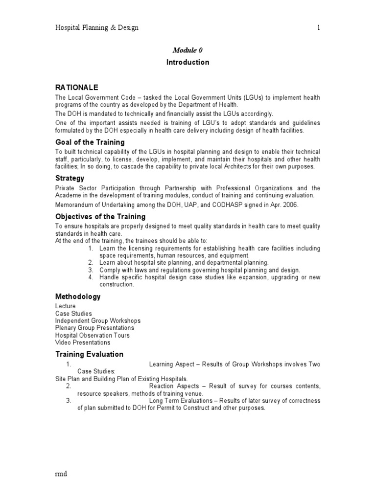 Hospital Design Module 1 - 7B | PDF | Breastfeeding | Hospital