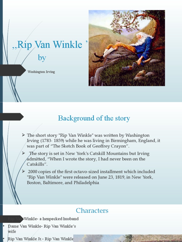 ,,rip Van Winkle '': Washington Irving | PDF | Rip Van Winkle