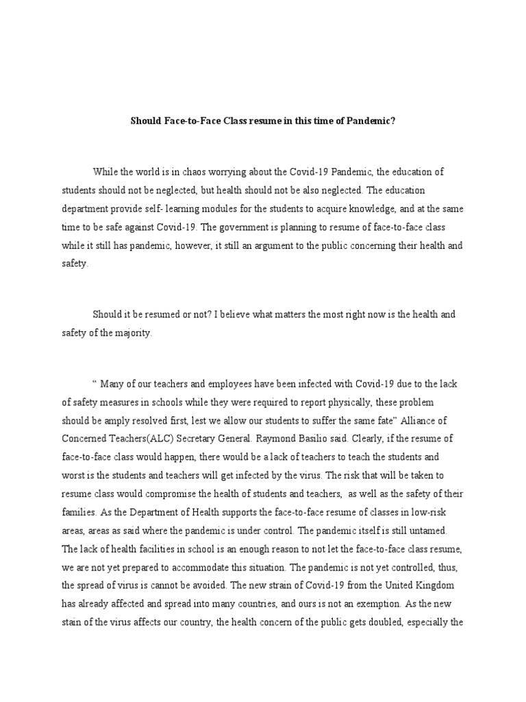 Position Paper Example | PDF | Epidemiology | Pandemic