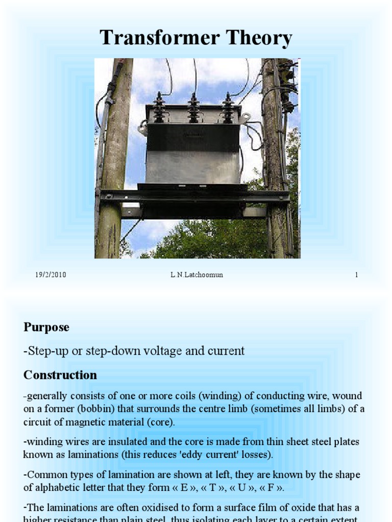 Transformer Theory | PDF | Inductor | Transformer