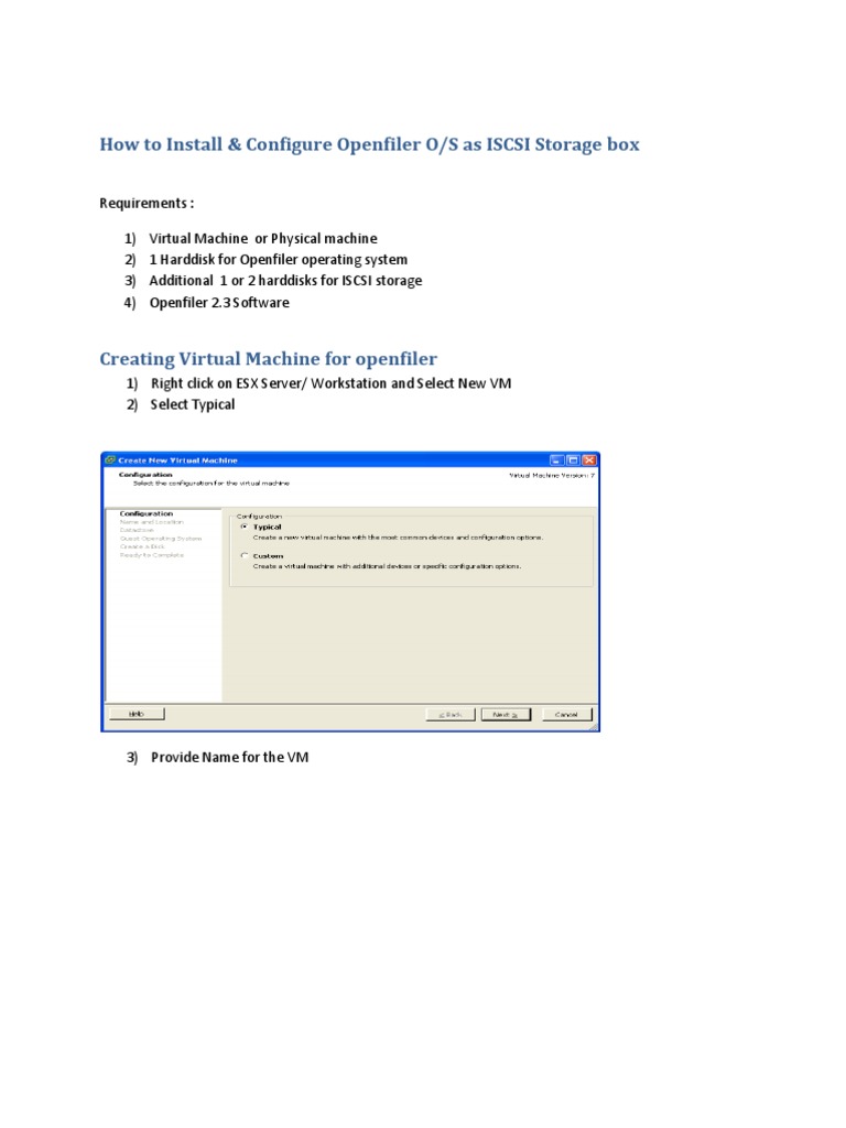 Openfiler Configuration | PDF | Virtual Machine | Operating System