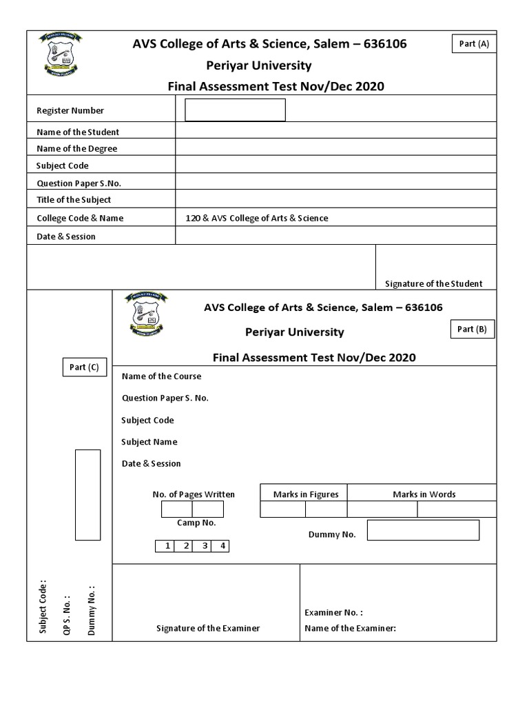 Final Assessment First Page | PDF