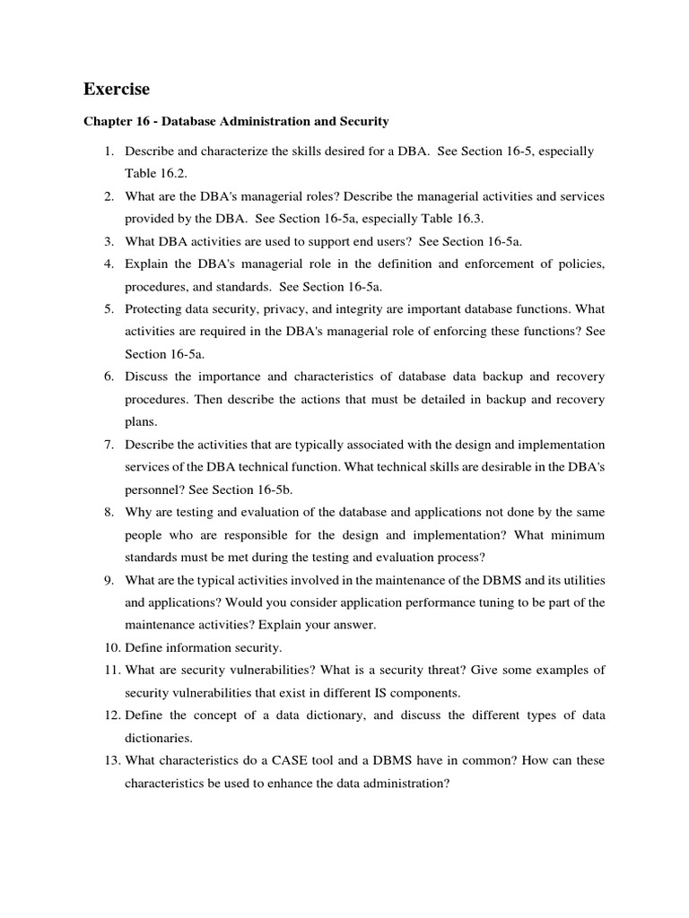 DBA Skills and Security Essentials | PDF | Computers