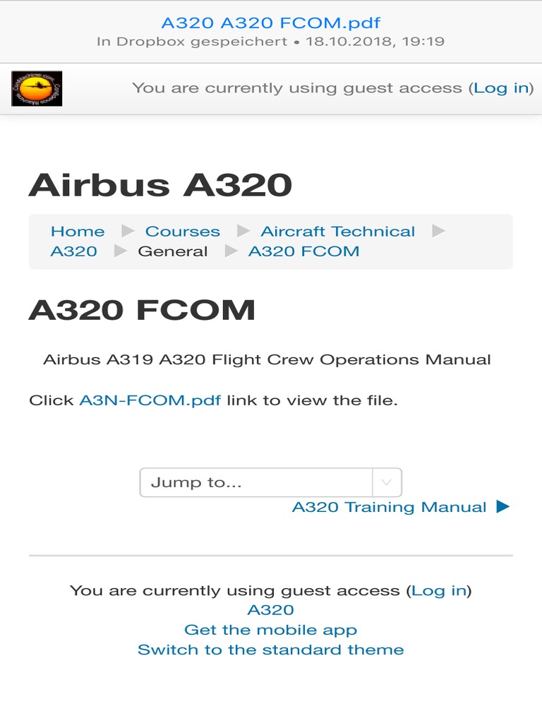 Airbus A320 Airbus A320: A320 FCOM A320 FCOM | PDF