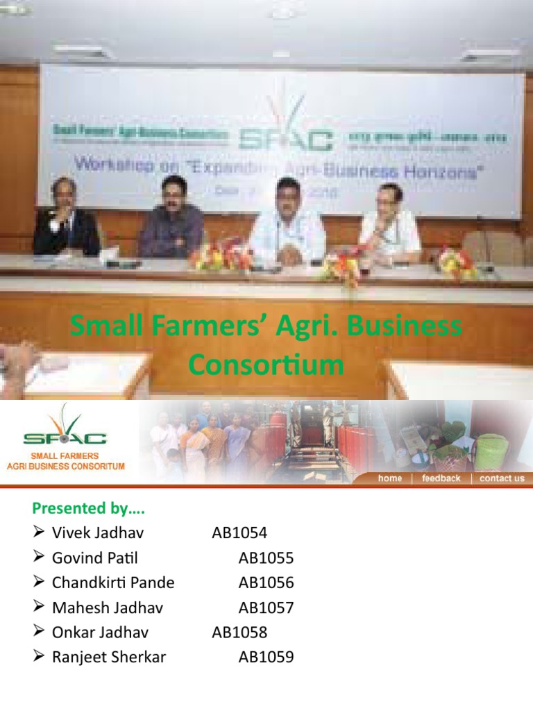 Small Farmers' Agri. Business Consortium | PDF | Economies | Agriculture