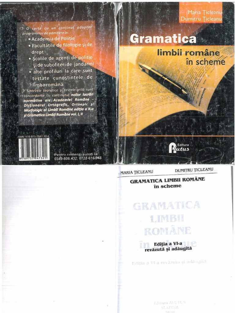 Book Gramatica Limbii Romane in Scheme | PDF