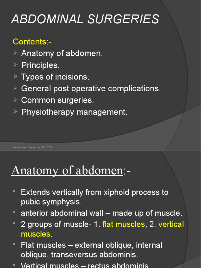 Physiotherapy in Abdominal Surgery | PDF | Abdomen | Medical Specialties
