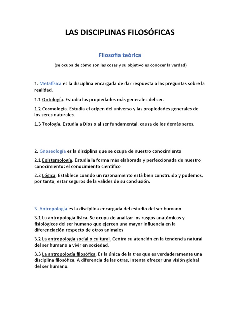 Las Disciplinas Filosóficas | PDF