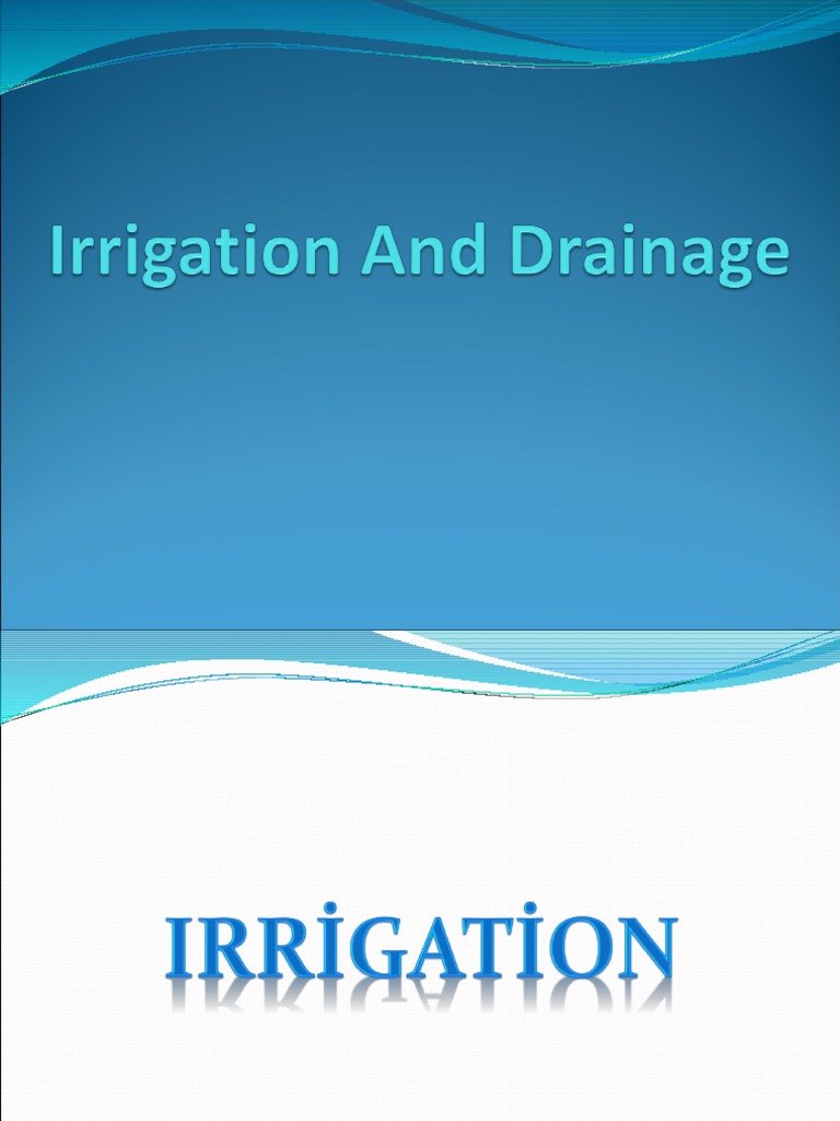 Irrigation and Drainage | PDF | Drainage | Irrigation