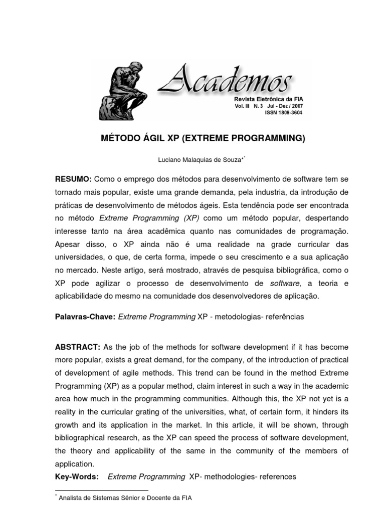 Método Ágil XP (Extreme Programming | PDF | Desenvolvimento ágil de ...
