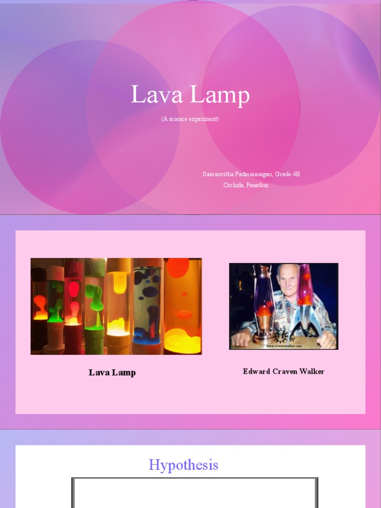 Lava Lamp Science Experiment Guide | PDF | Home & Garden