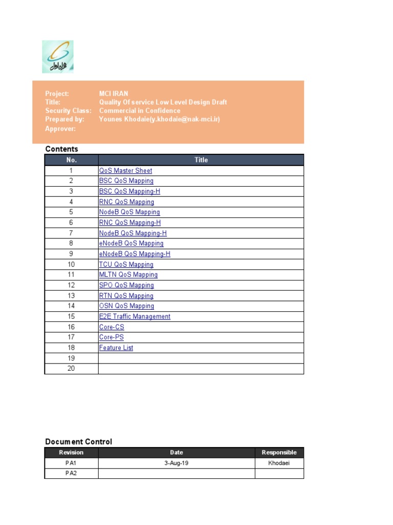 HUAWEI RAN MCI IRAN-QoS Plan Design V4 | PDF | Quality Of Service ...