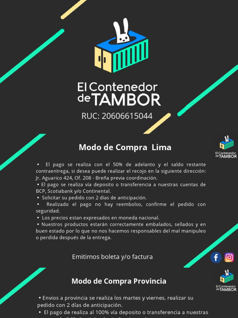 El Contenedor de Tambor Catalogo 2021 ENERO | PDF